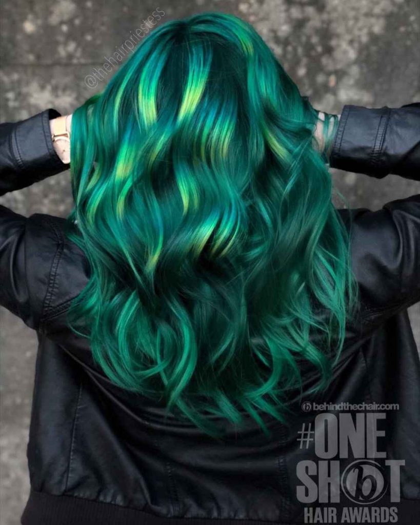 Зеленый цвет волос: 18 модных идей окрашивания - Журнал Элис