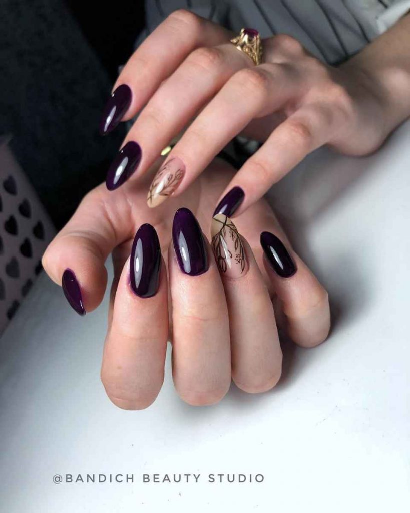 Баклажановый маникюр 2021-2022: красота, которая ослепит вас (50 фото ...